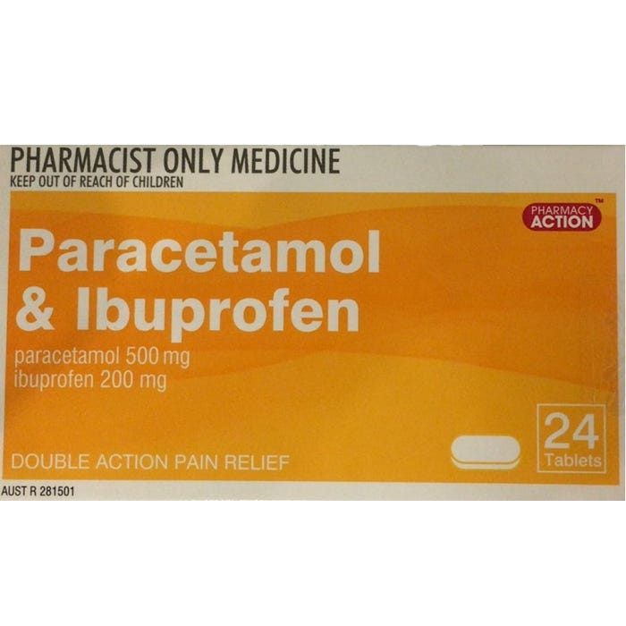 Pharmacy Action Paracetamol & Ibuprofen Pain Relief Tab X 24 - Buy ... Pharmacy Action Paracetamol & Ibuprofen Pain Relief Tab X 24 - Buy ...